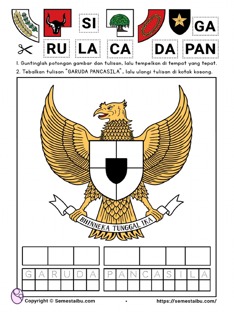 Tema tanah airku - gunting tempel garuda pancasila | PDF
