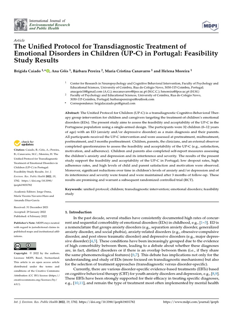 The Unified Protocol For Transdiagnostic Treatment of Emotional ... The Unified Protocol For Transdiagnostic Treatment of Emotional ...