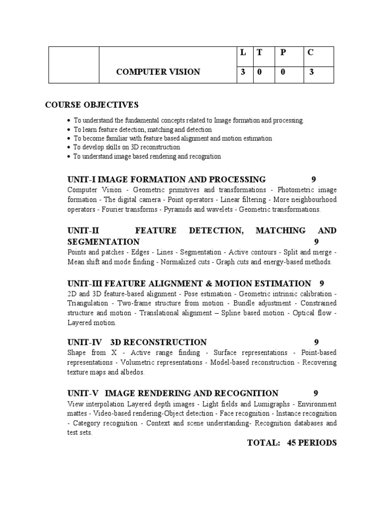 Computer Vision | PDF | Computer Vision | 3 D Computer Graphics