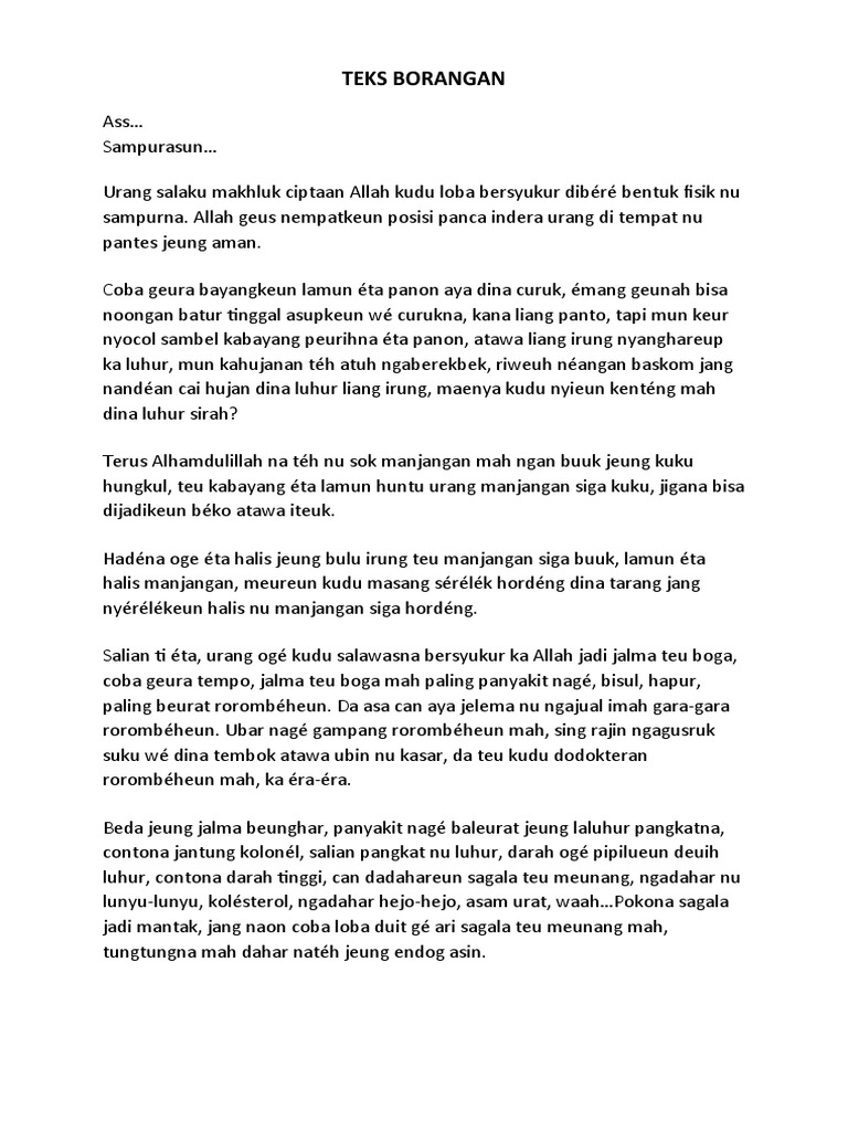 TEKS BORANGAN | PDF