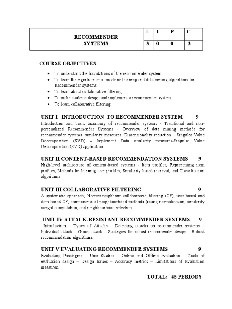 Recommender Systems | PDF