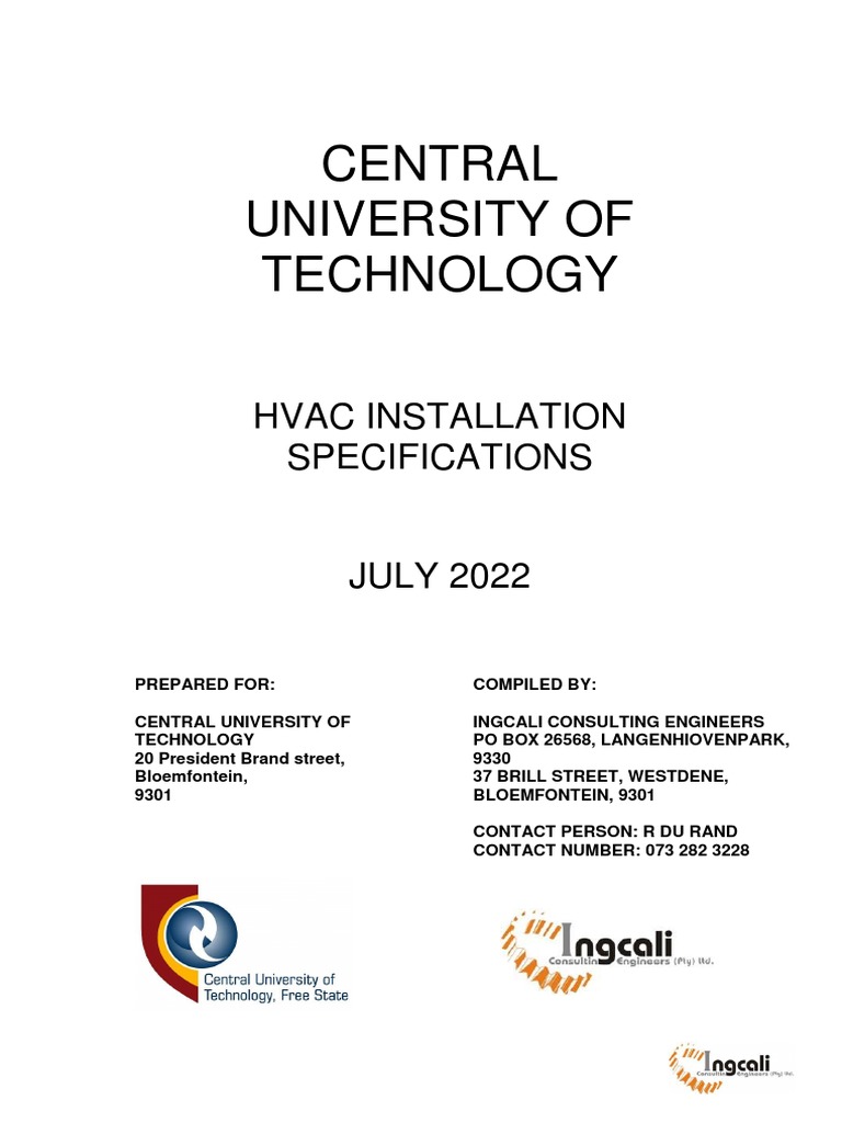 Annexure C3-C-HVAC Spec | Download Free PDF | Duct (Flow ...