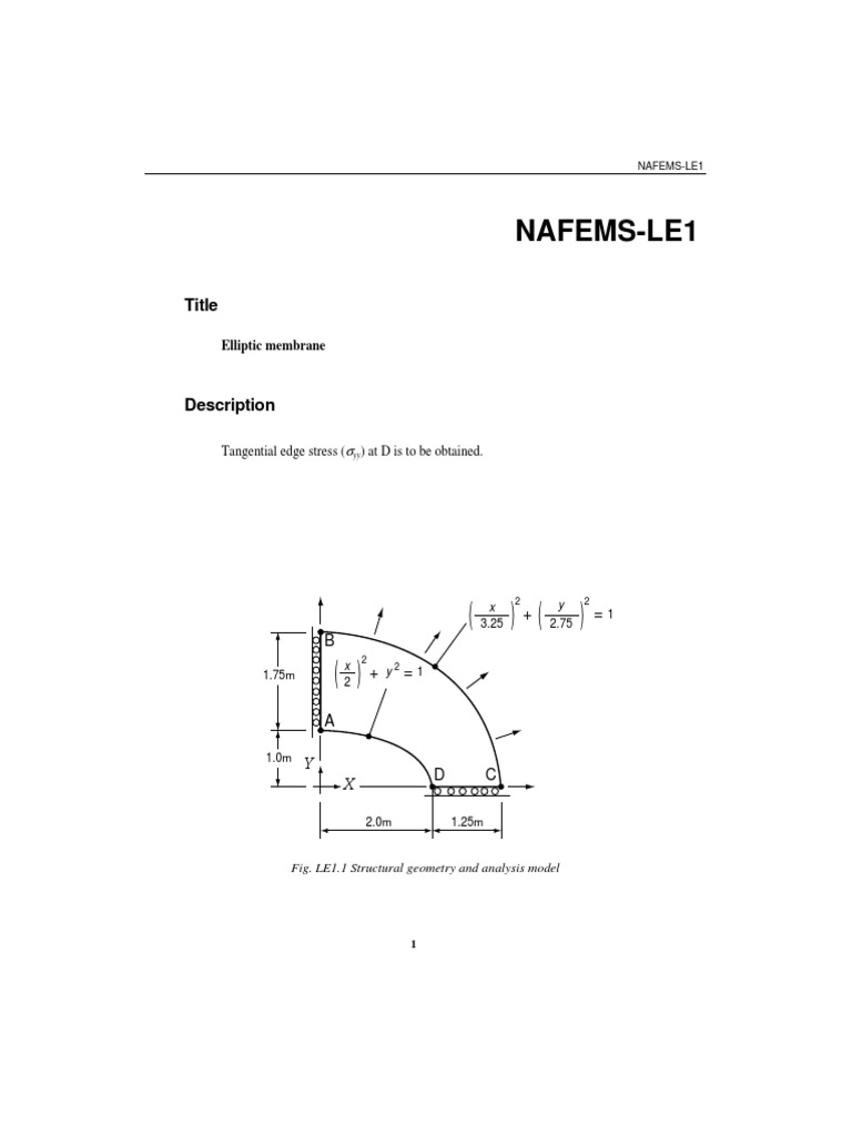 Fea Nafems Le01 | Download Free PDF | Stress (Mechanics) | Finite Element Method