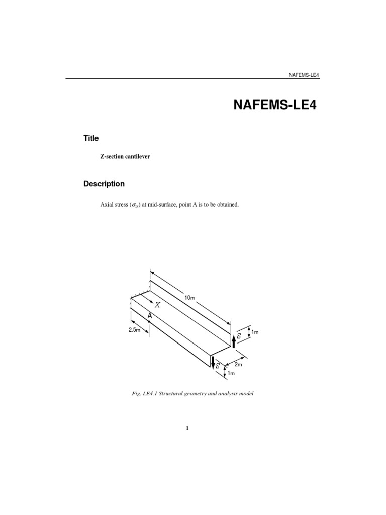 Fea Nafems Le04 | PDF | Stress (Mechanics) | Young's Modulus