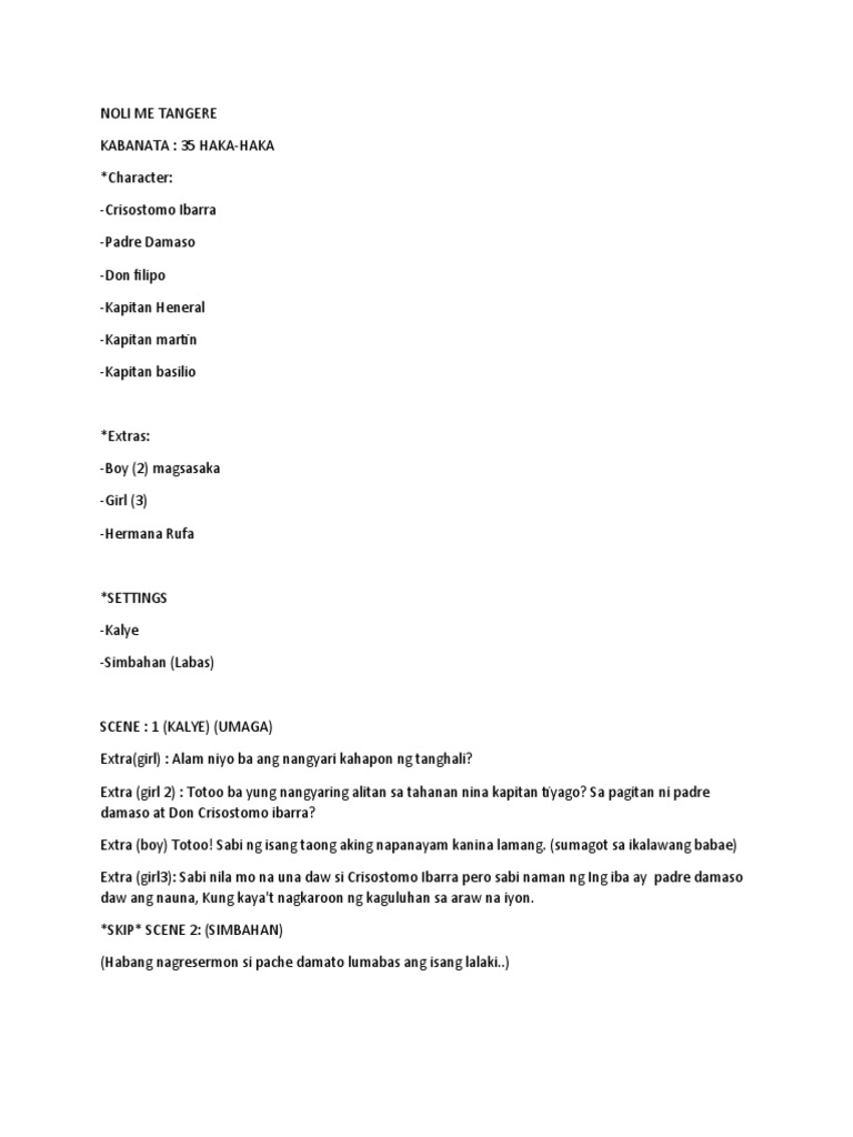 Noli Me Tangere Kabanata 35 - 42 | PDF