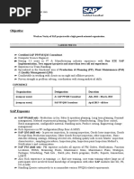 SAP MM Sample Resume | PDF | Sap Se | Procurement