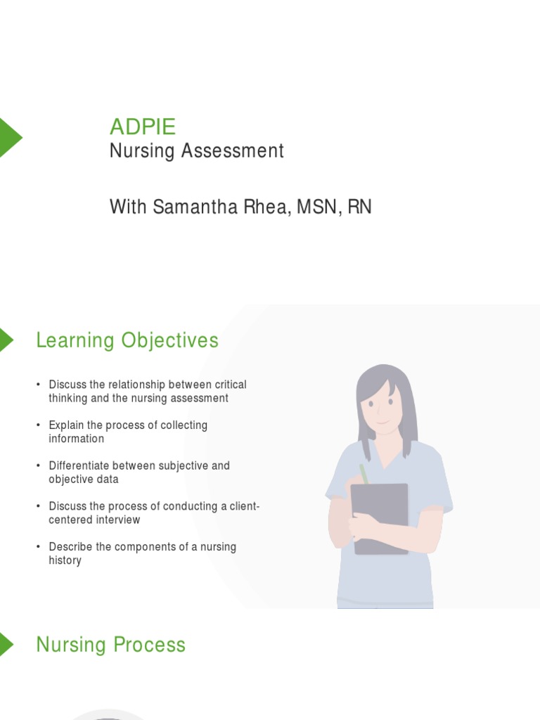 Slides Nursing Assessment | PDF | Nursing | Medical Diagnosis