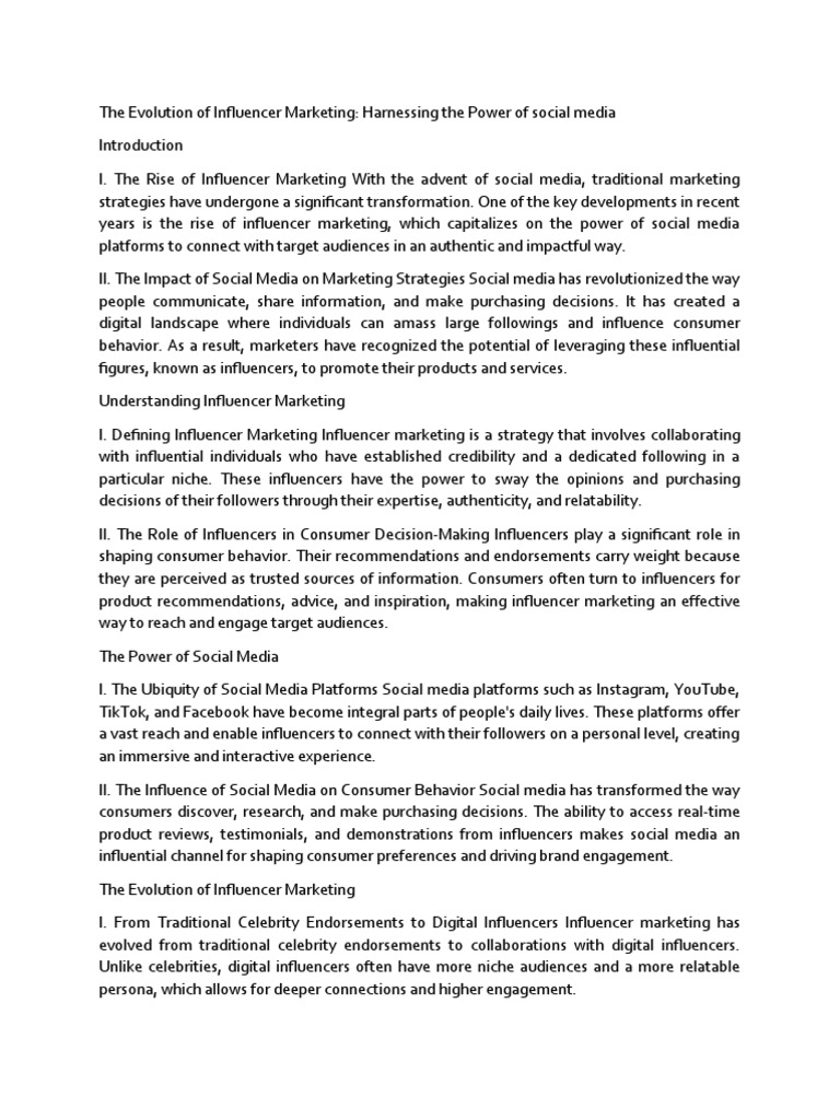 Evolution of Influencer Marketing | PDF