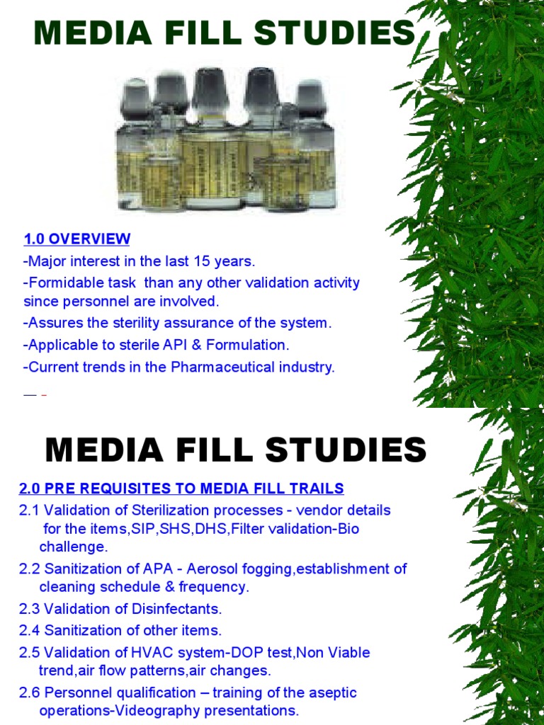 Media Fill Studies | PDF