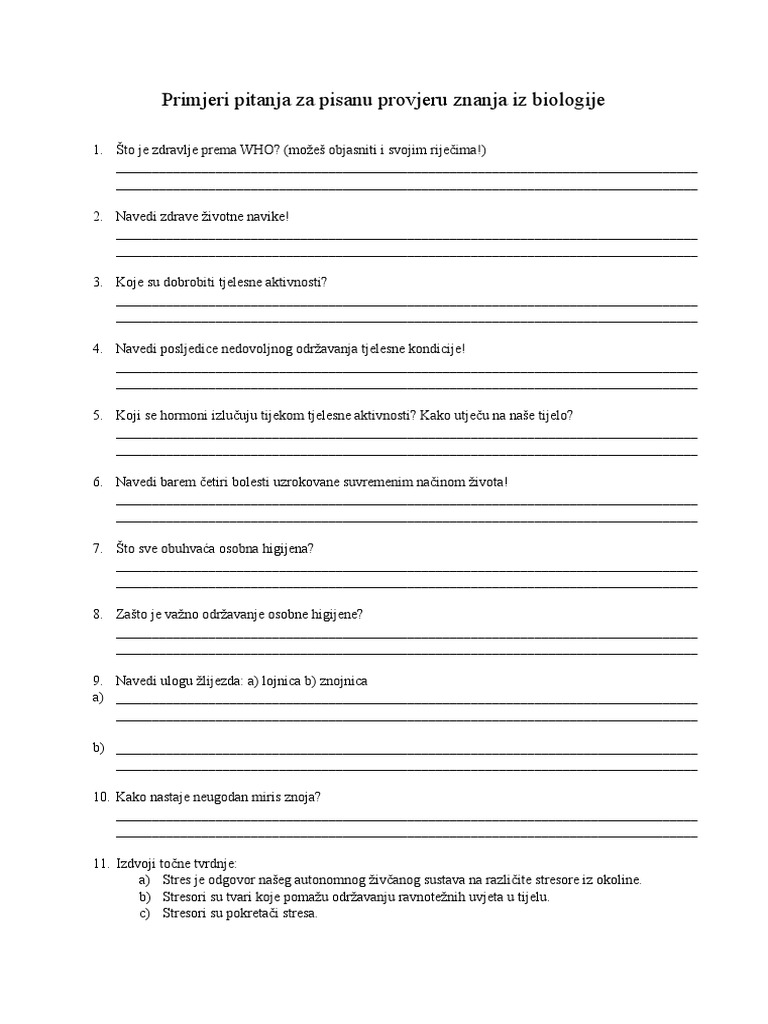 Primjeri Pitanja Za 1. Ispit | PDF