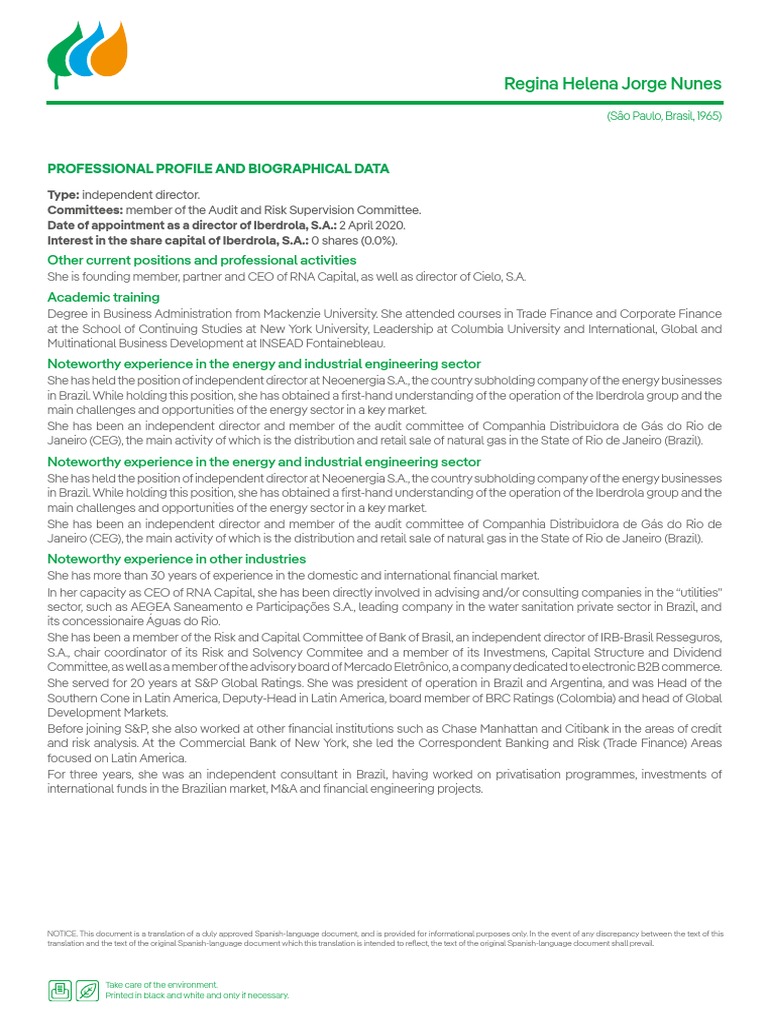 Regina Helena Jorge Nunes Eng | PDF | Brazil | Service Industries