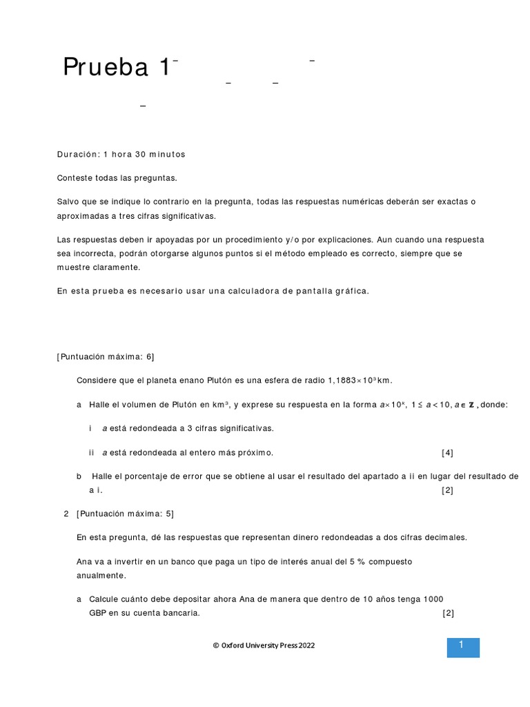 Paper 1 Con Soluciones | PDF | Bancos | Matemáticas