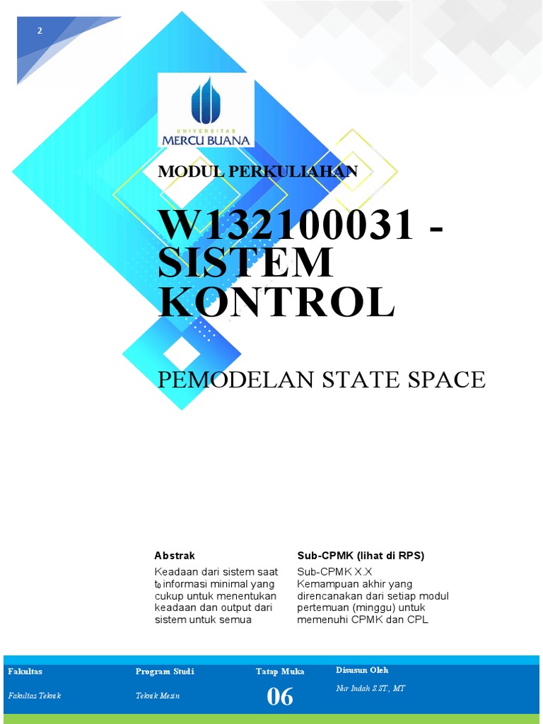 6 - Pemodelan State Space | PDF