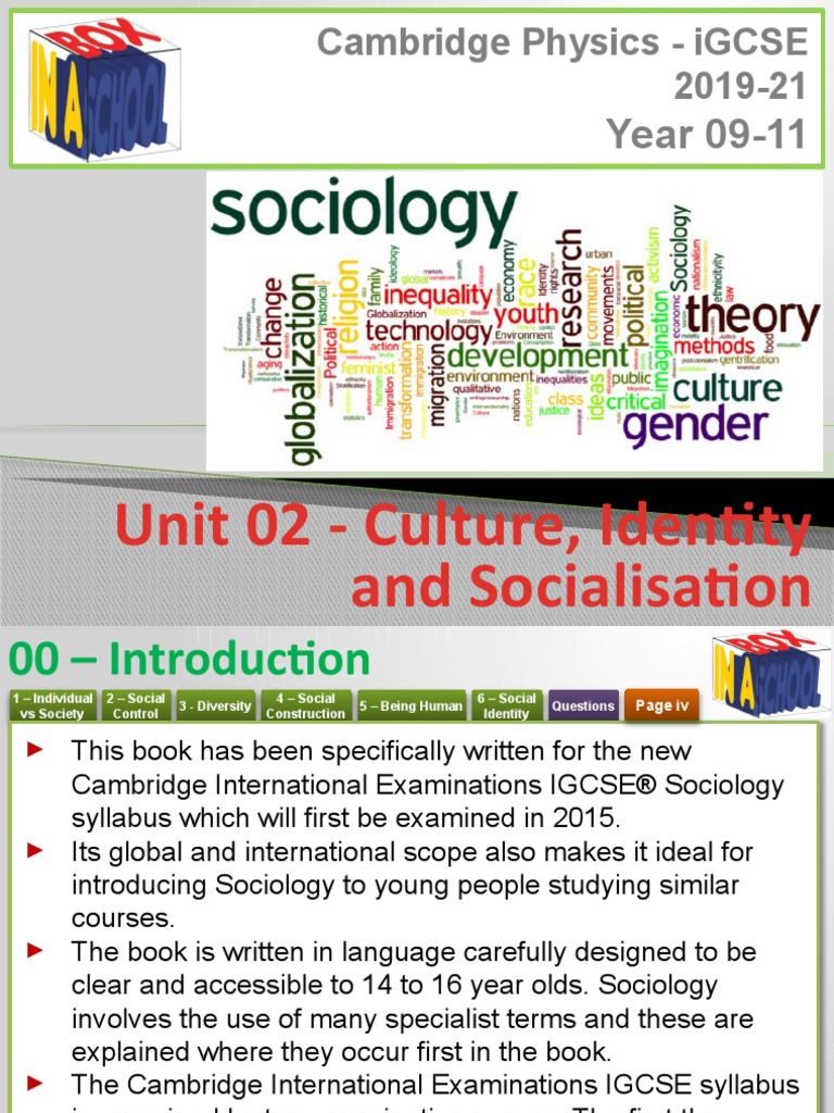 Unit 02 Culture Identity and Socialisation | PDF
