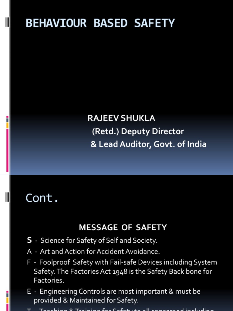Behaviour Based Safety | PDF | Psychology | Safety