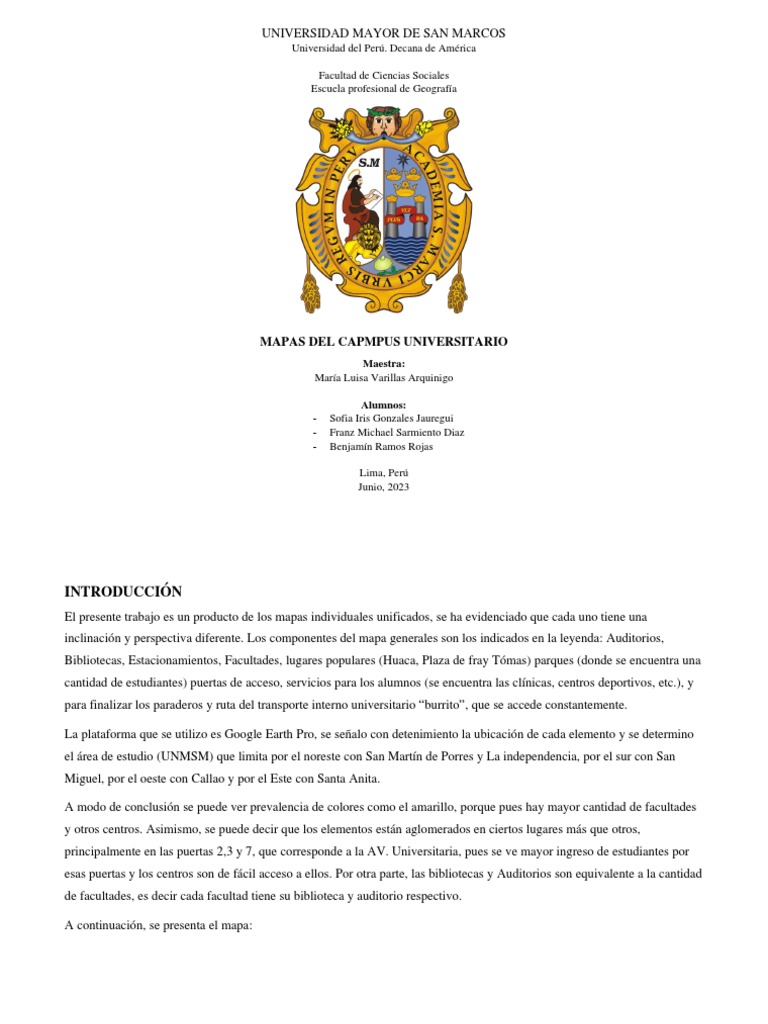 Mapa del Campus de San Marcos | PDF