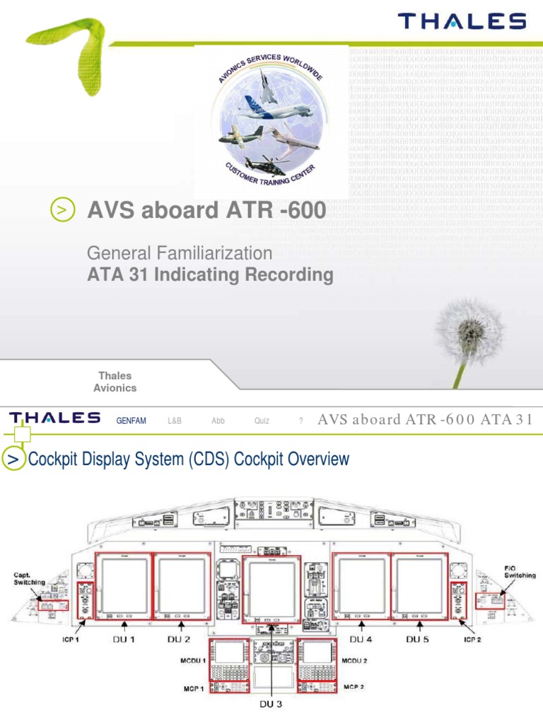 3 ATR - 600 ATA104-I ATA31 Rev-01 | PDF | Aviation | Aircraft