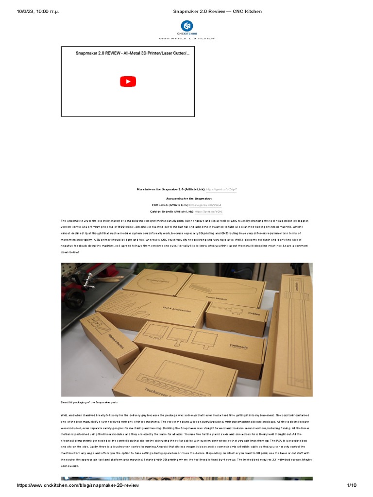 Snapmaker 2.0 Review - CNC Kitchen | PDF | 3 D Printing | Numerical Control