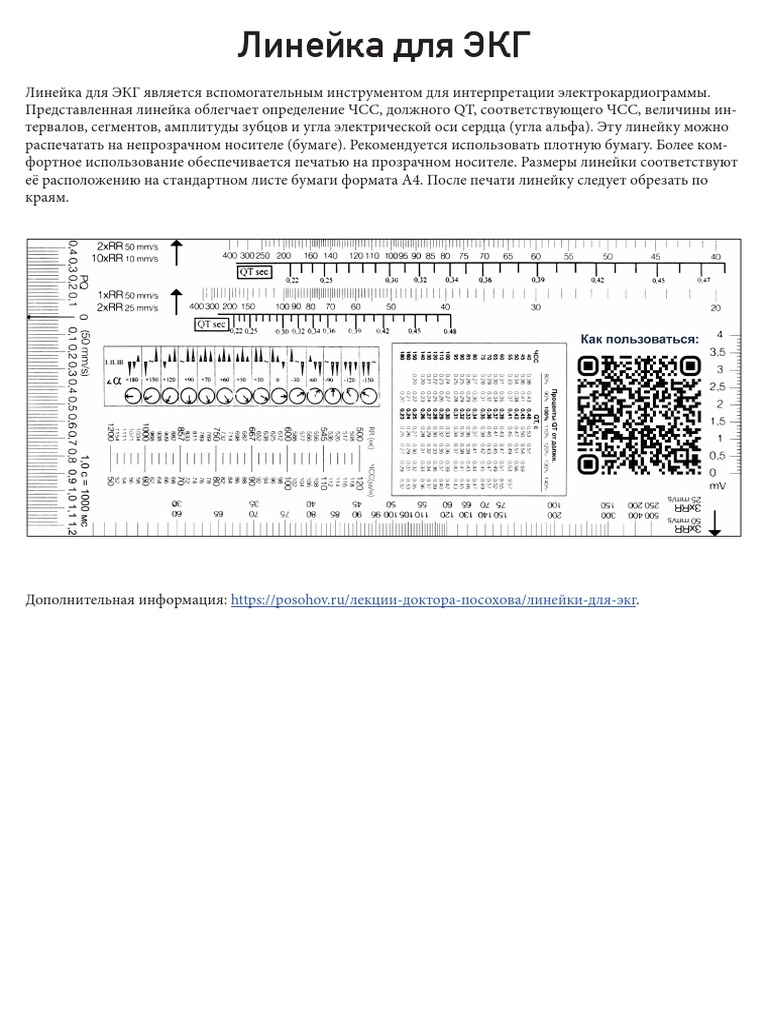 ECG Ruler Printable | PDF
