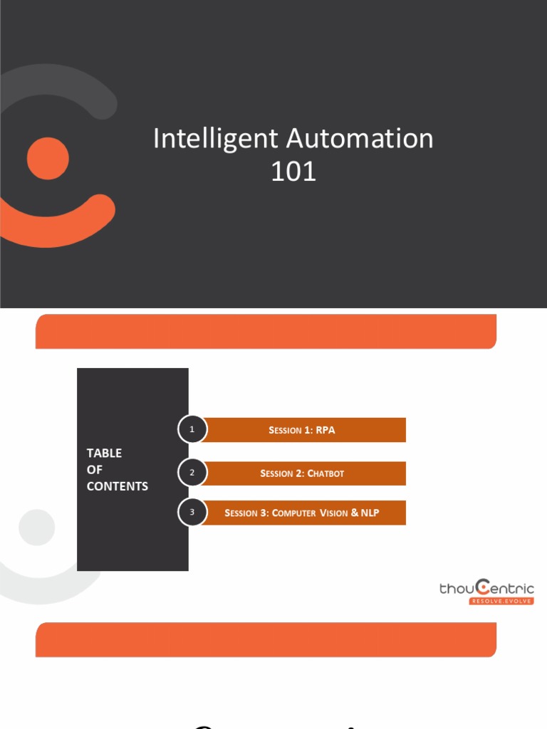 Intelligent Automation 101 Session1 | PDF | Automation | Robotics