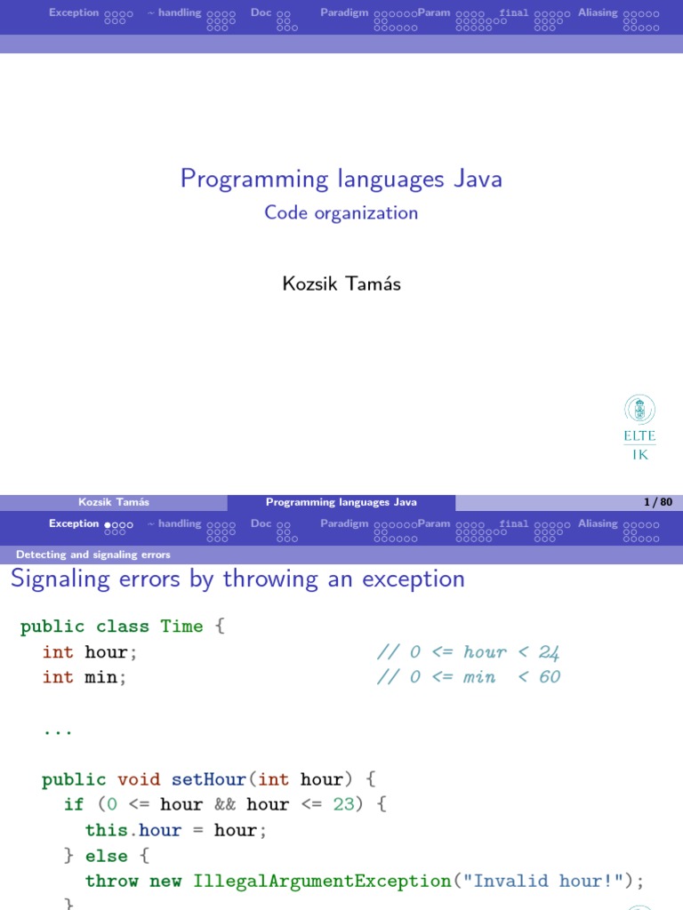 Basicjava03 Code Organization Slides Pdf Method Computer Programming Programming
