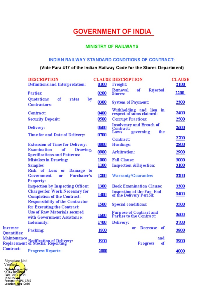IRS Conditions of Contract | PDF