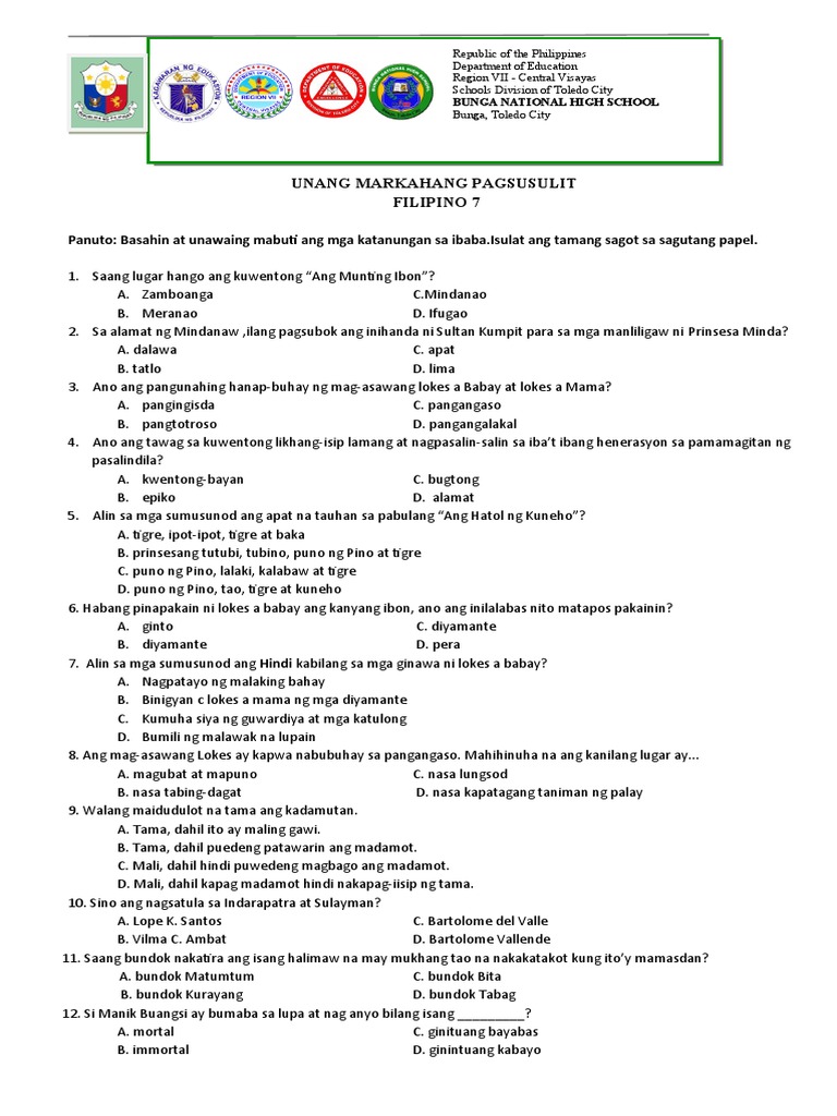 Periodical-Test Q1 - 7 | PDF