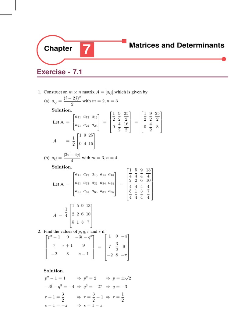Determinants and Matrix Exercises | PDF | Matrix (Mathematics) | Determinant
