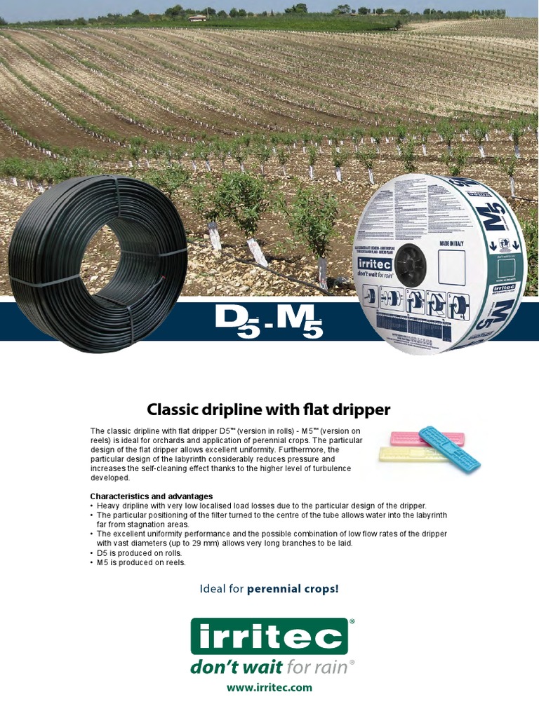 Classic Dripline With Flat Dripper: Ideal For Perennial Crops! | PDF