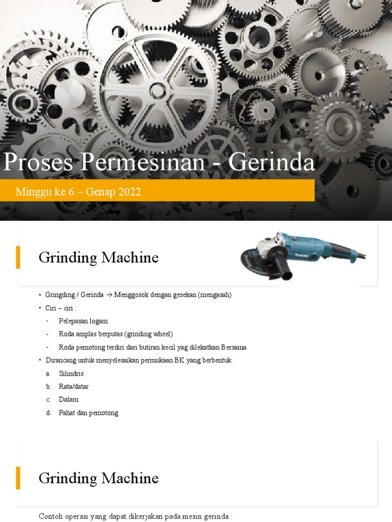 3 - Proses Permesinan - Gerinda | PDF