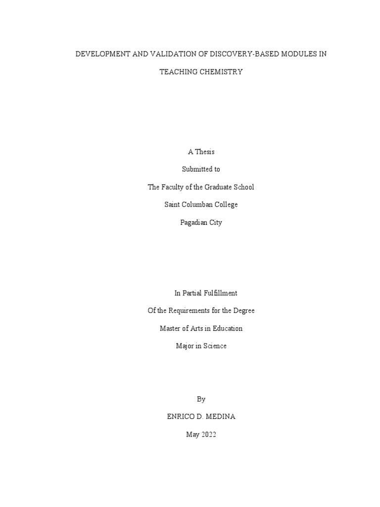 Sample Thesis Development Validation | PDF | Constructivism (Philosophy ... Sample Thesis Development Validation | PDF | Constructivism (Philosophy ...