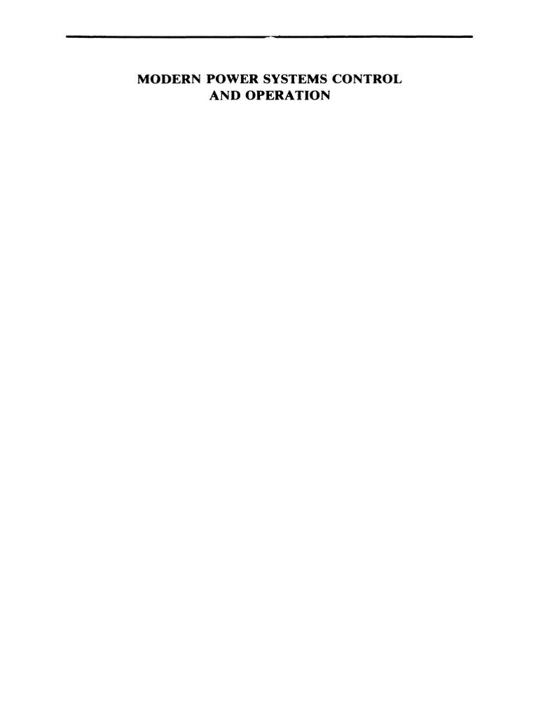 Modern Power Systems Control and Operation | PDF | Electrical Impedance ...