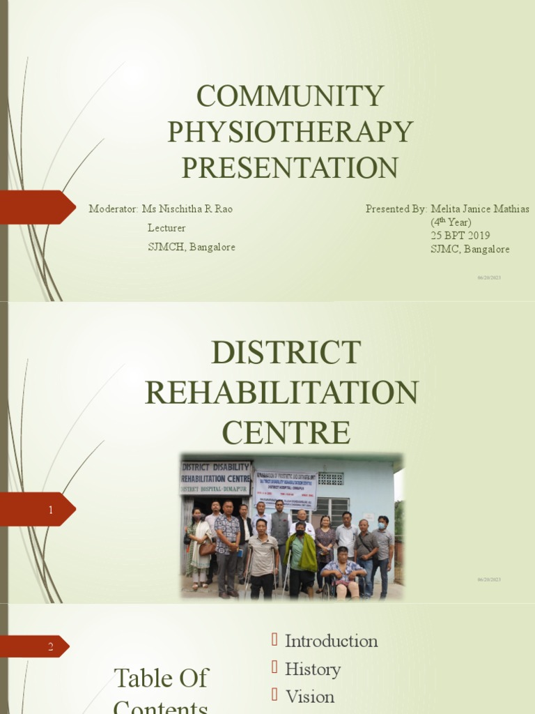 District Disability Rehabilitation Centre Overview | PDF | Physical ...