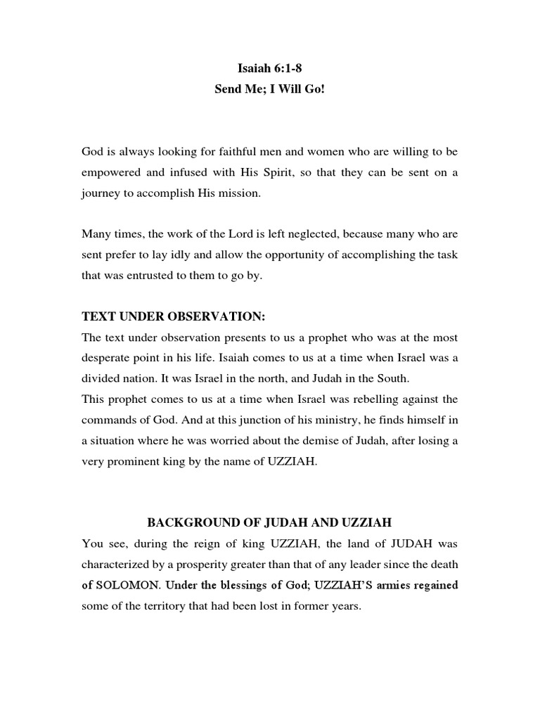 Sermon | PDF | Isaiah | Religious Belief And Doctrine
