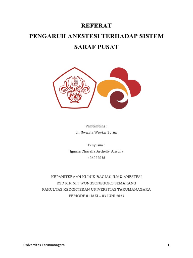 Referat Anestesi Ignatia Chavella | PDF