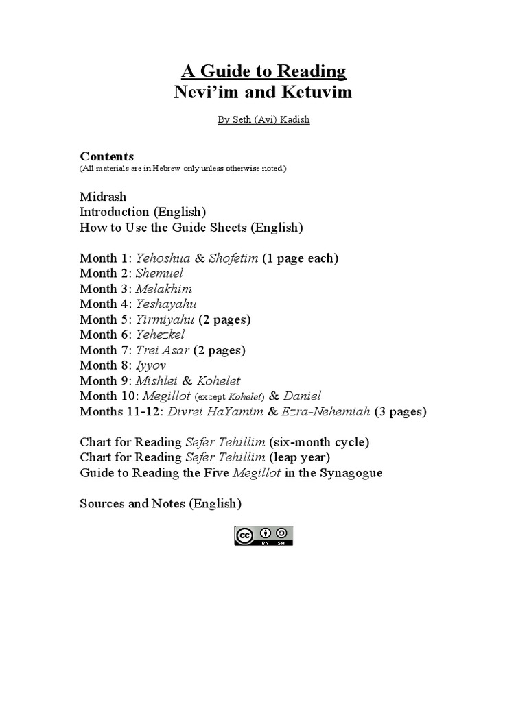 Reading Schedule | PDF