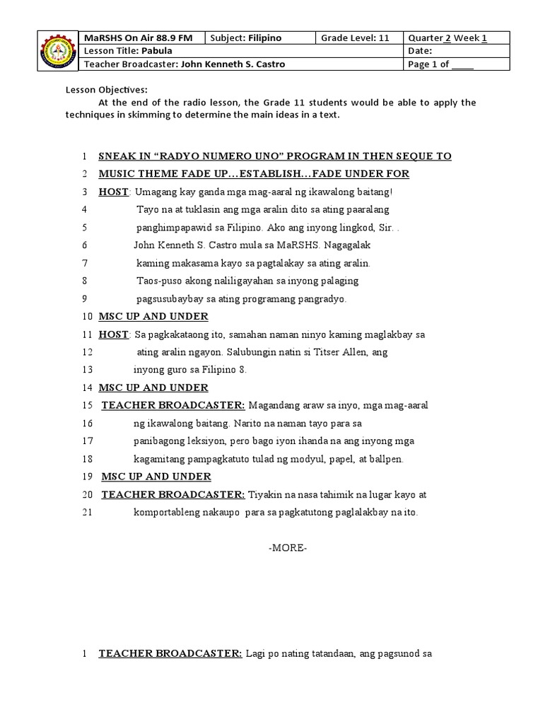 MaRSHS RBI Template | PDF