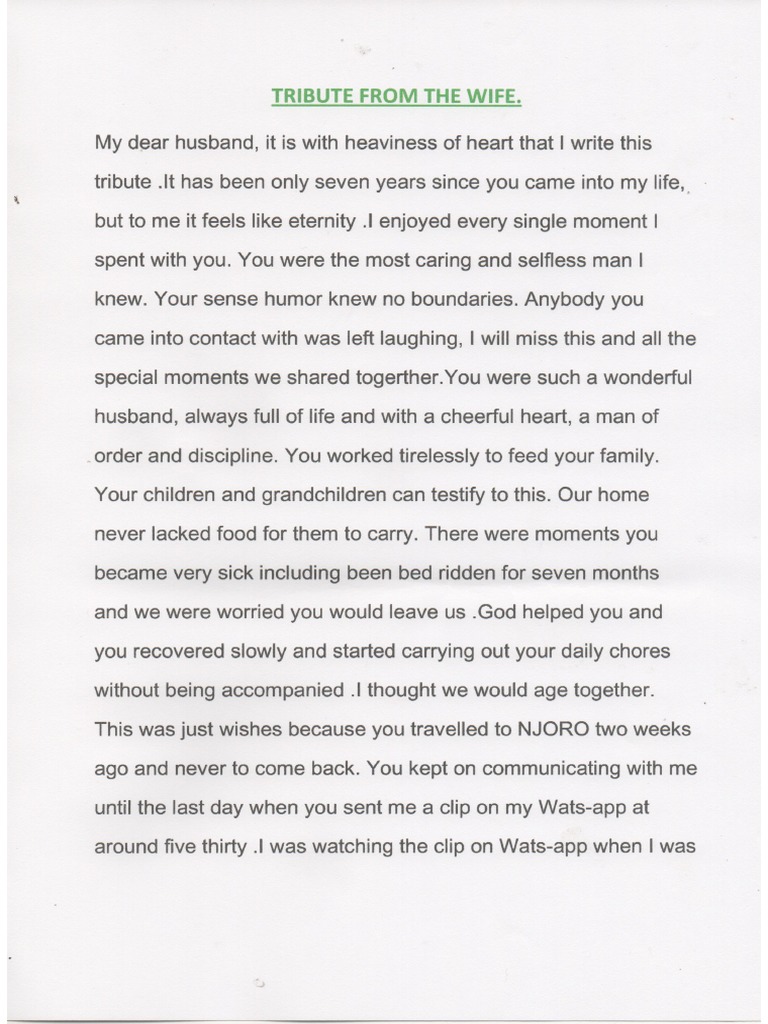 Tribute Pdf