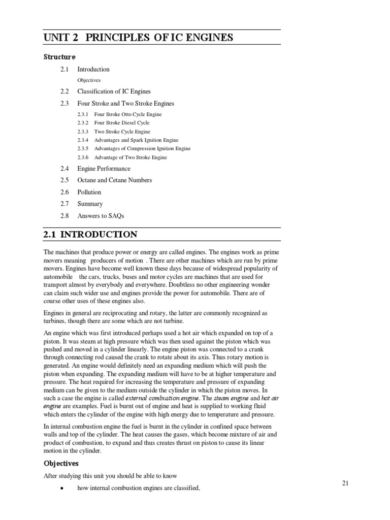 Principles of IC Engines | PDF | Internal Combustion Engine | Diesel Engine