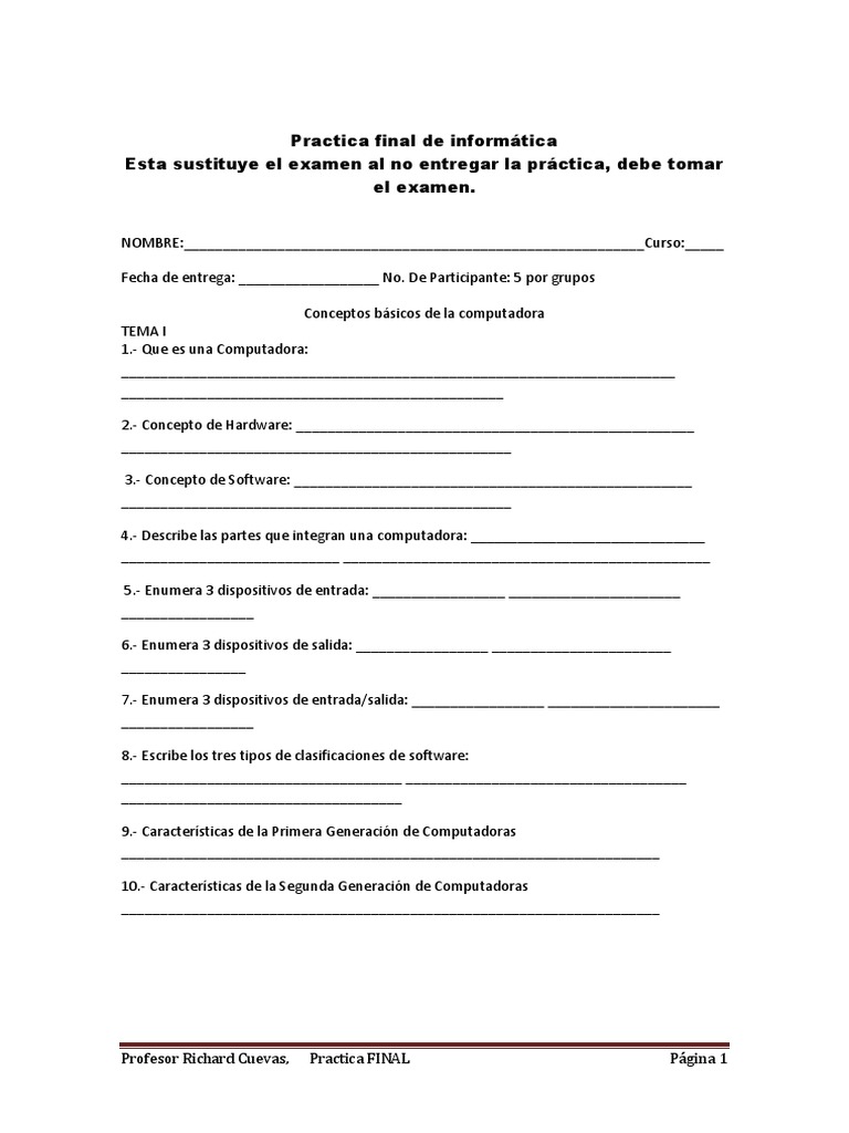 Practica Final De Informática 1ero Pdf Ventana Informática