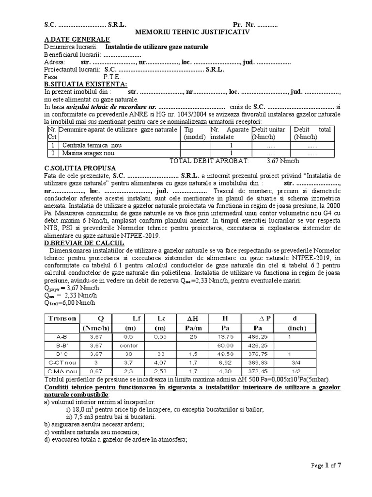 Memoriu - Model IU | PDF