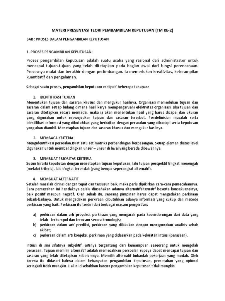 Materi TPK-TM 2 | PDF