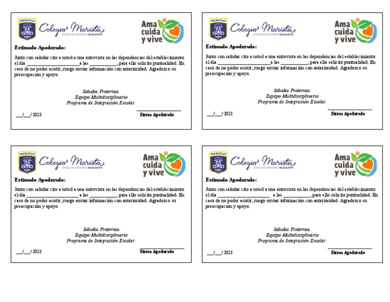 Formato Citacion Apoderado | PDF