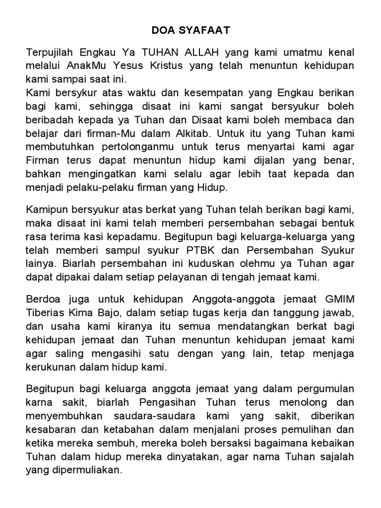 Doa Syafaat | PDF