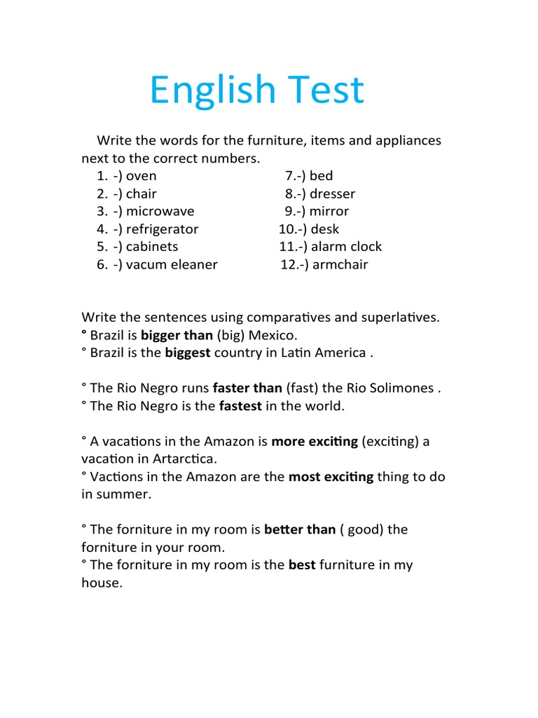 English Test | PDF