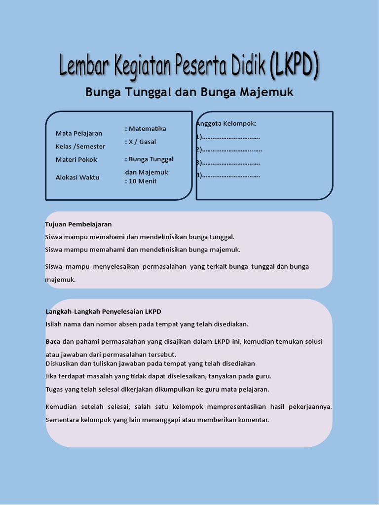 Lkpd micro materi bunga | PDF