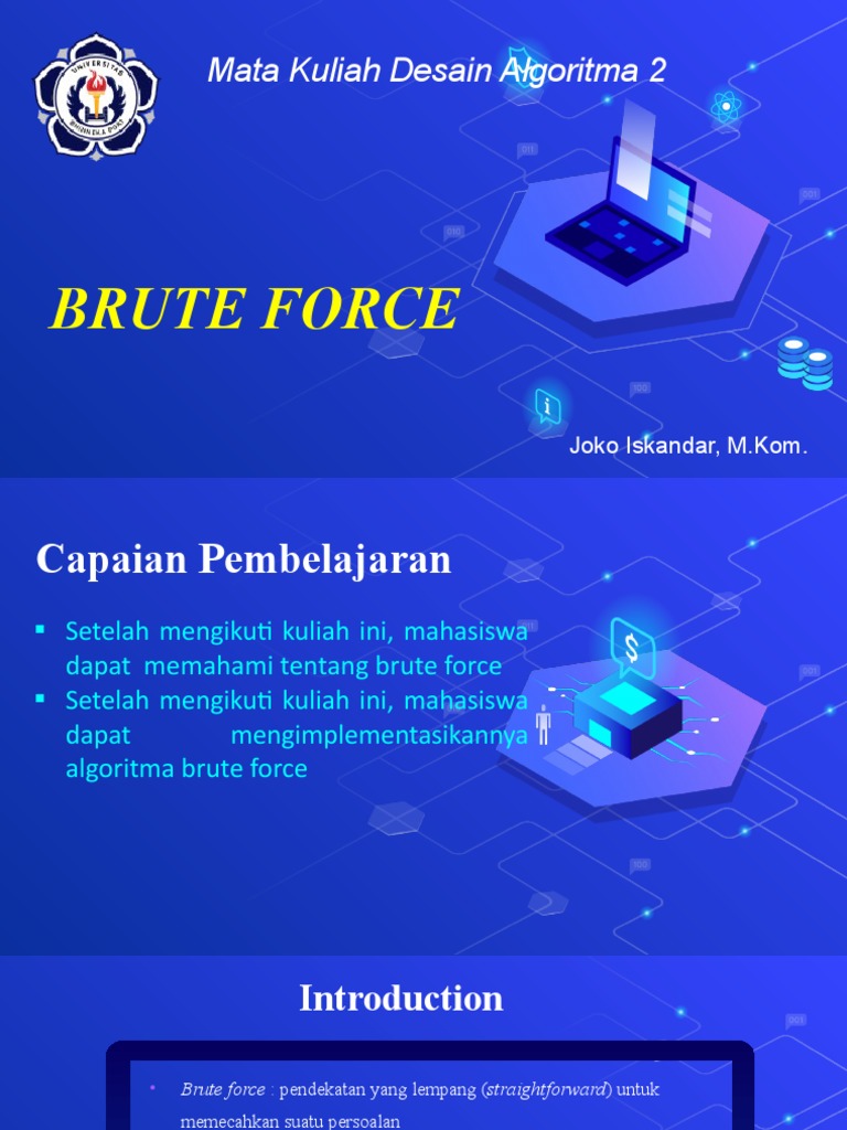 Algoritma Brute Force: Konsep dan Implementasi | PDF
