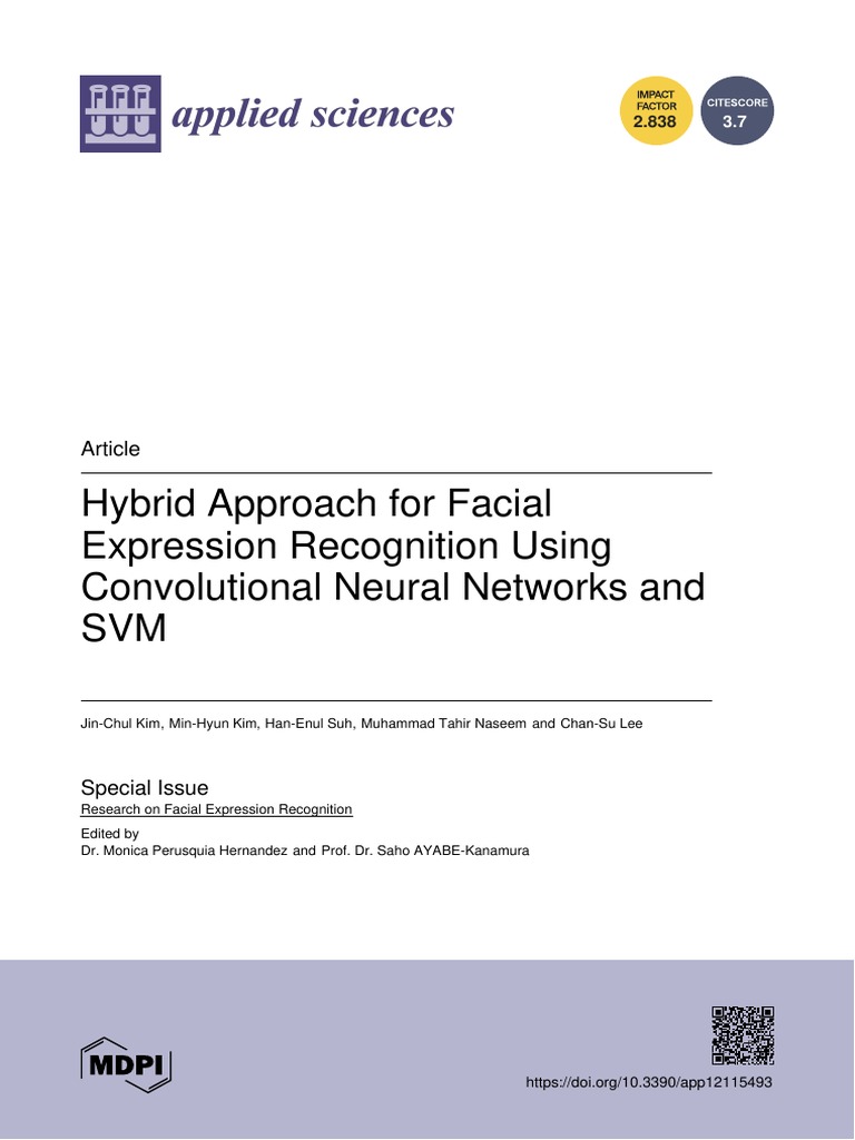 Hybrid Approach For Facial Expression Recognition Using Convolutional Neural Networks and SVM ...