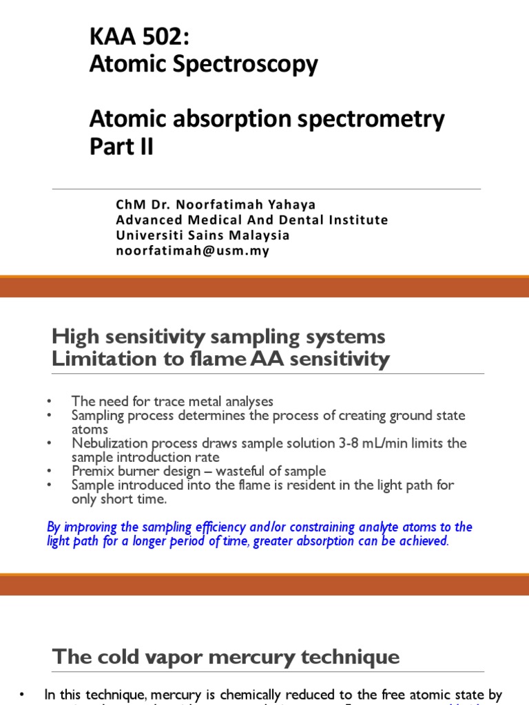 2 - AAS Part 2 | PDF | Atomic Absorption Spectroscopy | Absorption ...