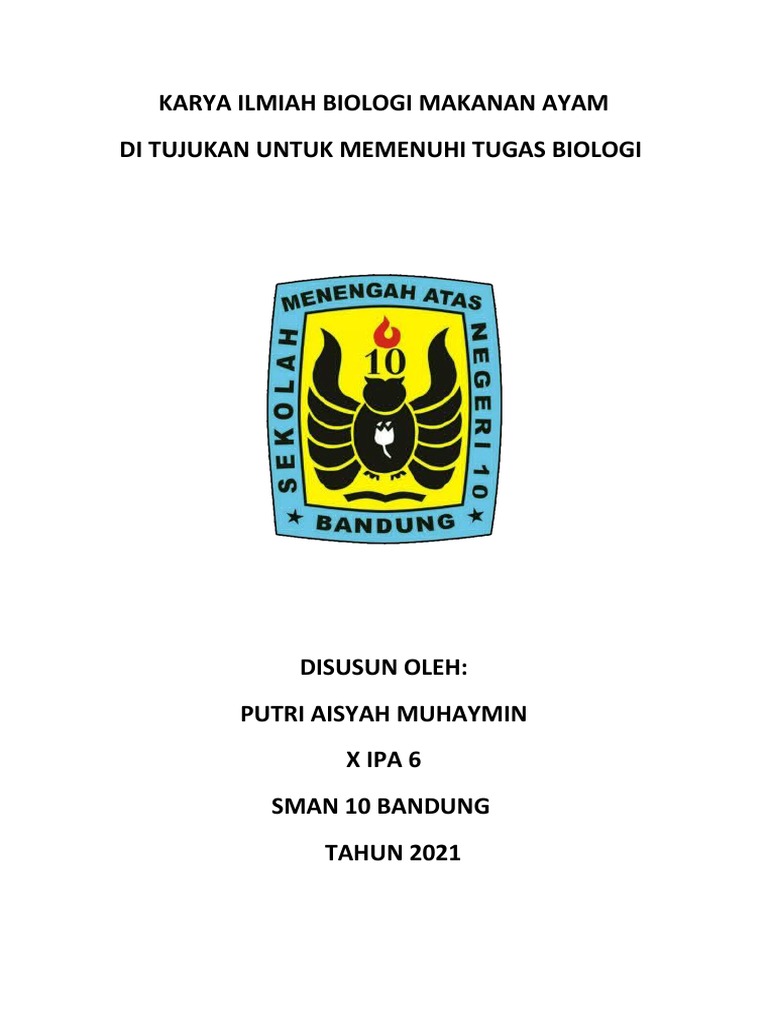Karya Ilmiah Biologi Putri Aisyah X IPA 6 | PDF